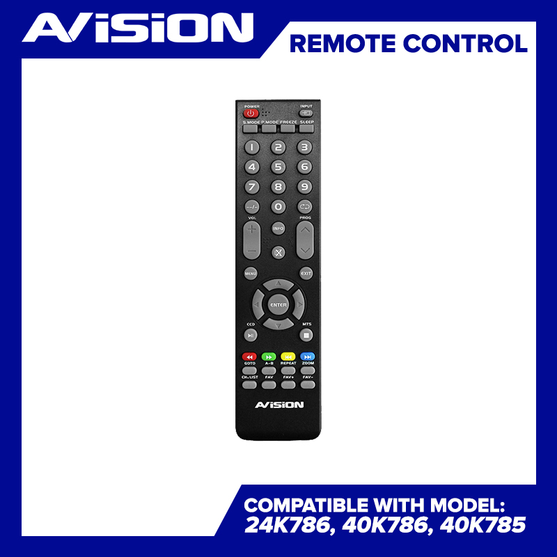 Remote Control for Avision LED TV Models 24/40K786 and 40K785 | Lazada PH