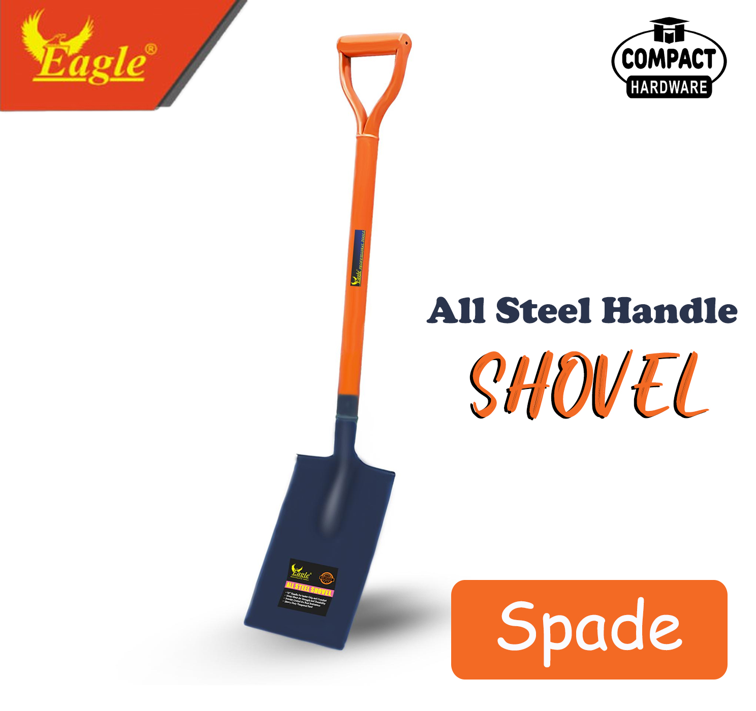 Eagle Shovel Spade All Steel Handle Heavy Duty | Lazada PH