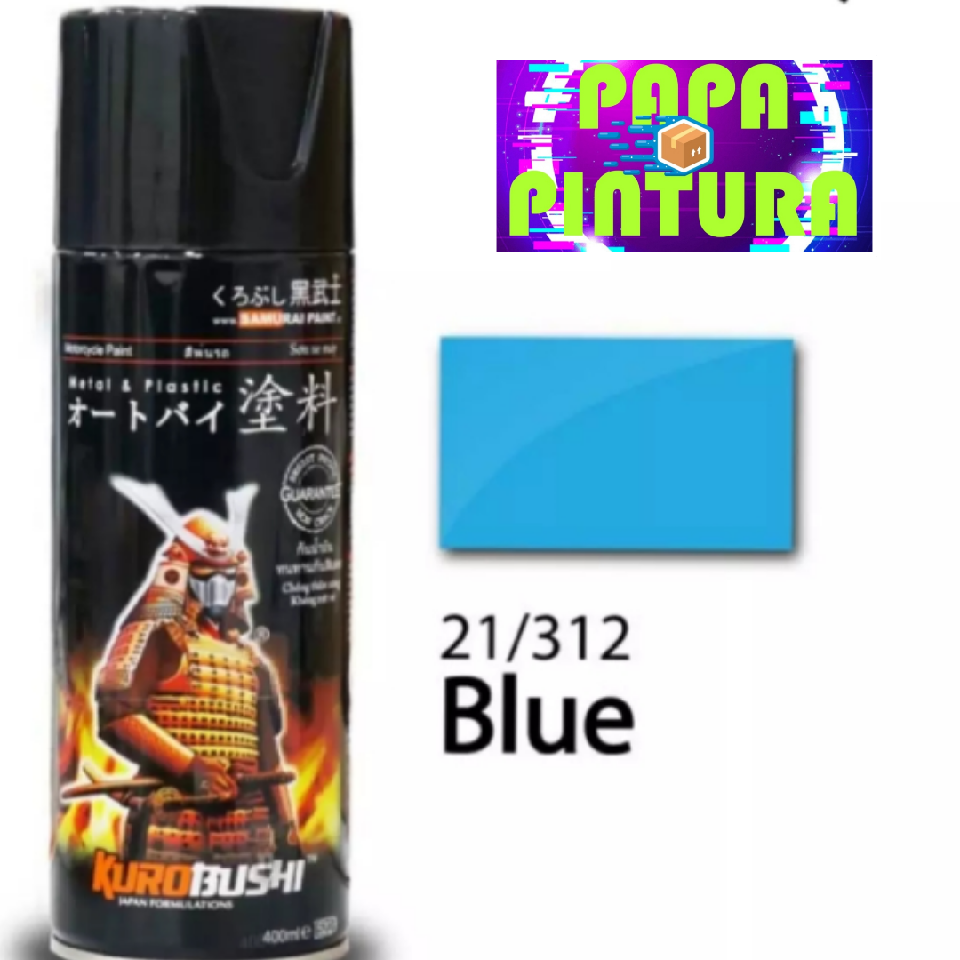 SAMURAI SPRAY PAINT BLUE 21/312 (STANDARD COLORS ) 400ML | Lazada PH