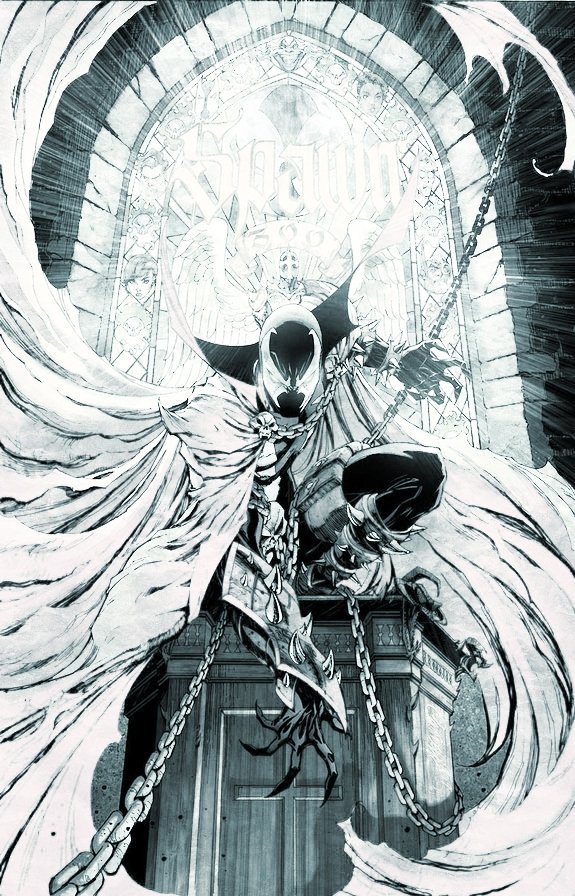 SPAWN #300 (1992) J. Scott Campbell BLACK &WHITE Variant Cover | Lazada PH