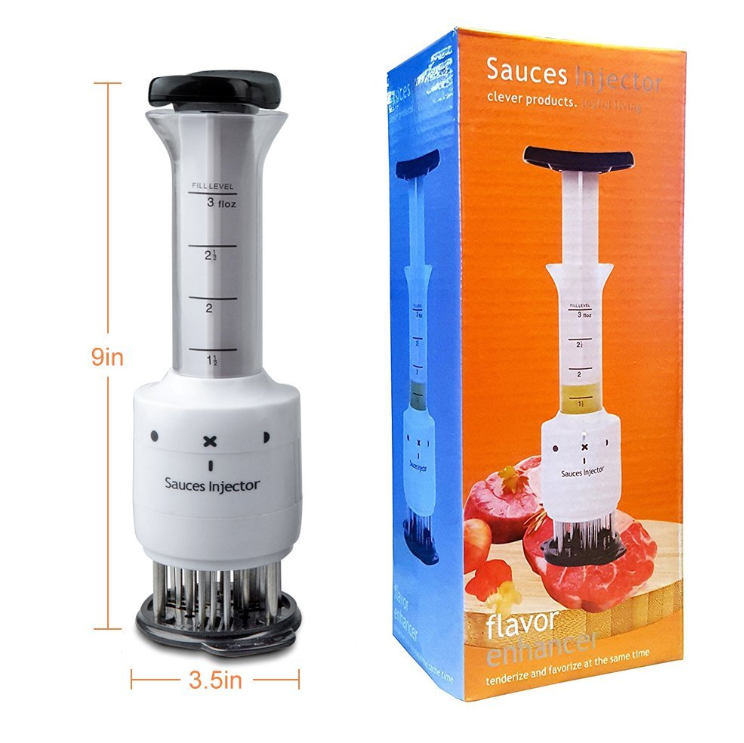 Meat Tenderizer Sauce Injector Marinator with 30 Stainless Steel ...