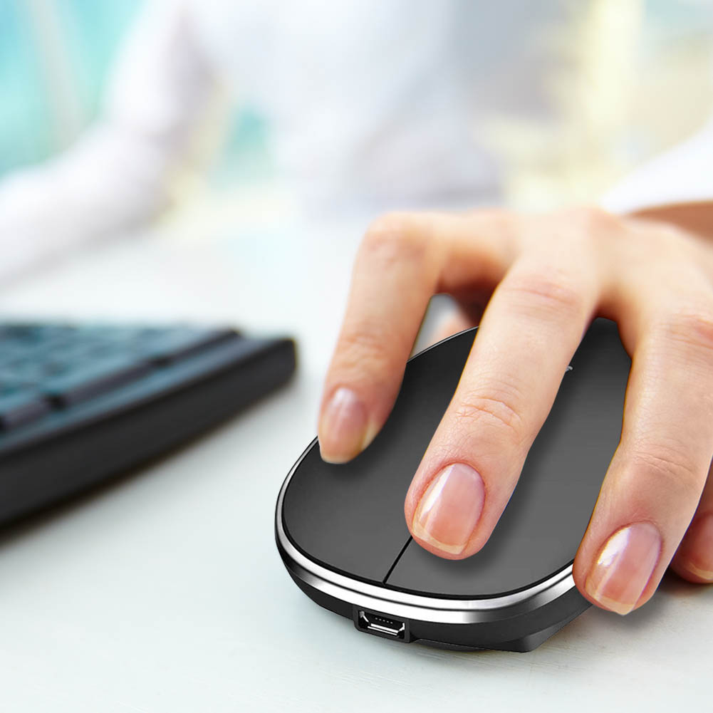 Classic Texture Gaming Supplies Products 2.4GHz Wireless Mouse Silent ...