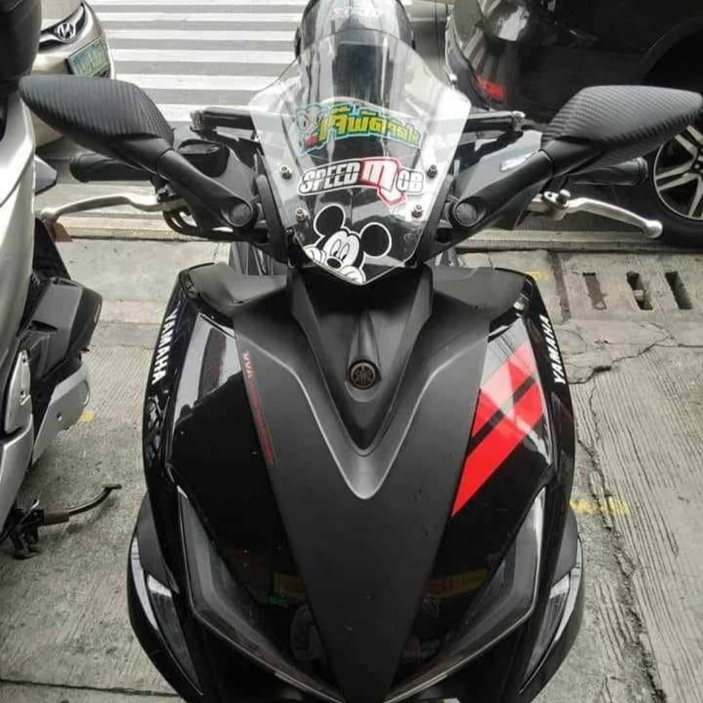 ♂Yamaha Aerox V2 V1 Side Mirror Bracket and visor Windshield SET Rapid ...