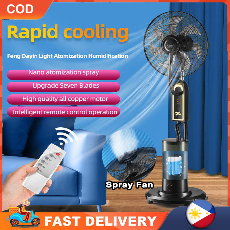 16 Inch Cooling Mist Fan with Remote Control Electric Fan Inverter Air ...