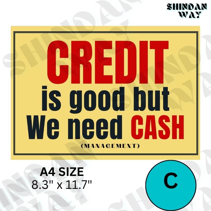 SHINDAN Signage For Sari-Sari Store No Credit Allowed Bawal Utang ...