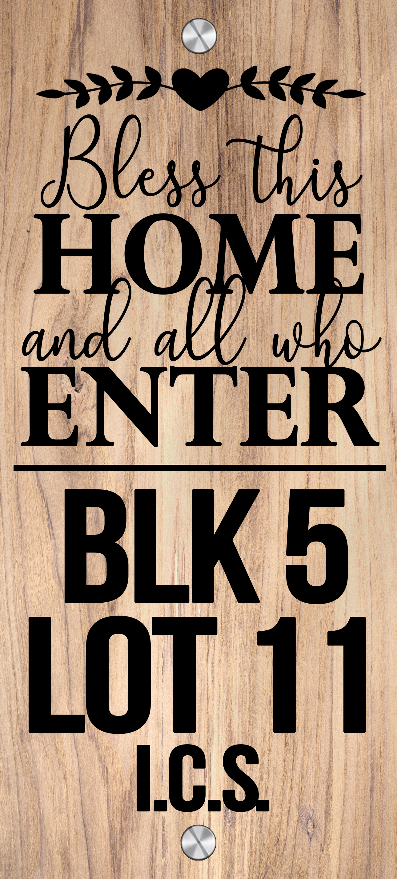 OAK Light Wood Double House Plate Number Waterproof Acrylic Home ...