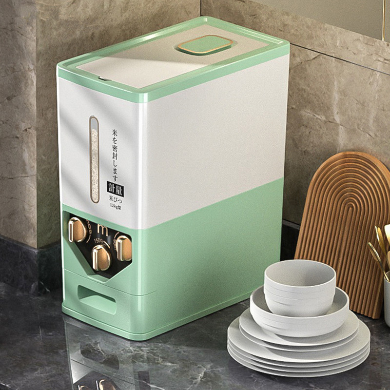 HEJI Rice Dispenser Rice Bucket Storage Japanese Rice Storage Box ...
