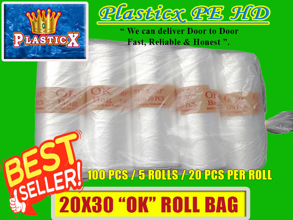 20X30 OK BRAND ROLL BAG 100 PCS PER PACK 5 ROLLS PER PACK 20 PCS PER ...