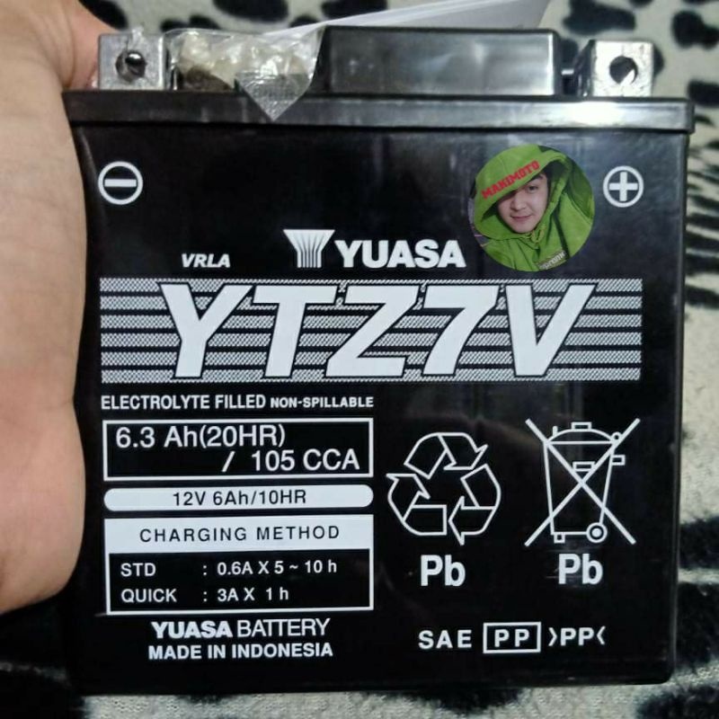YTZ7V YUASA ORIGINAL BATTERY FOR NMAX V1 AEROX V1/V2/ PCX 150 ...