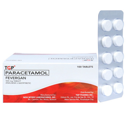 FEVERGAN TGP Paracetamol 500mg tablet 10 pcs/pack gamot sa lagnat ...