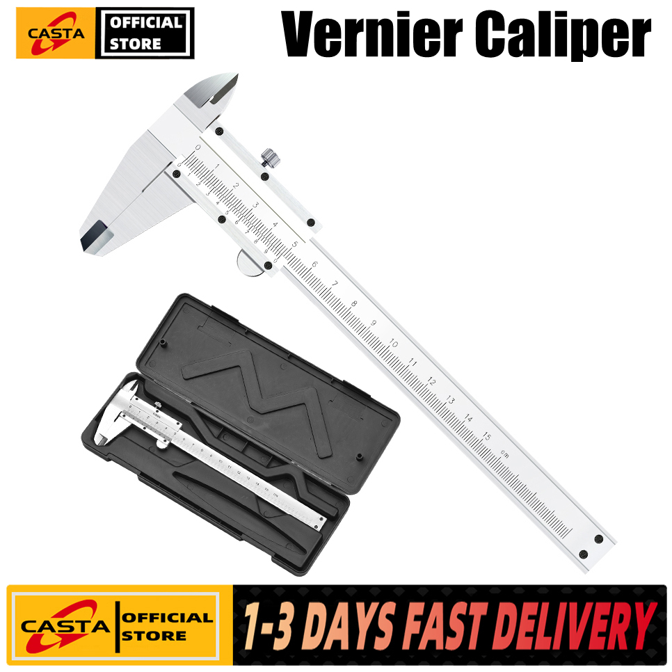 Vernier Caliper 6"carbon steel Non Digital Calipers 0-150mm 0.02mm High ...