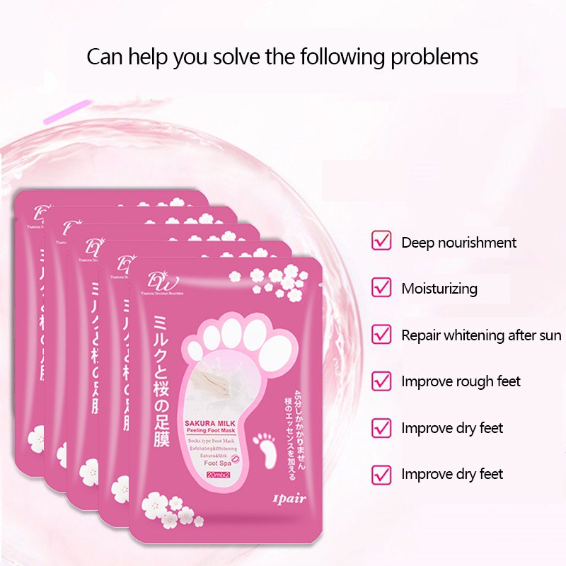 AUTHENTIC ! Sakura Milk Japan Foot Mask 40ml | Lazada PH