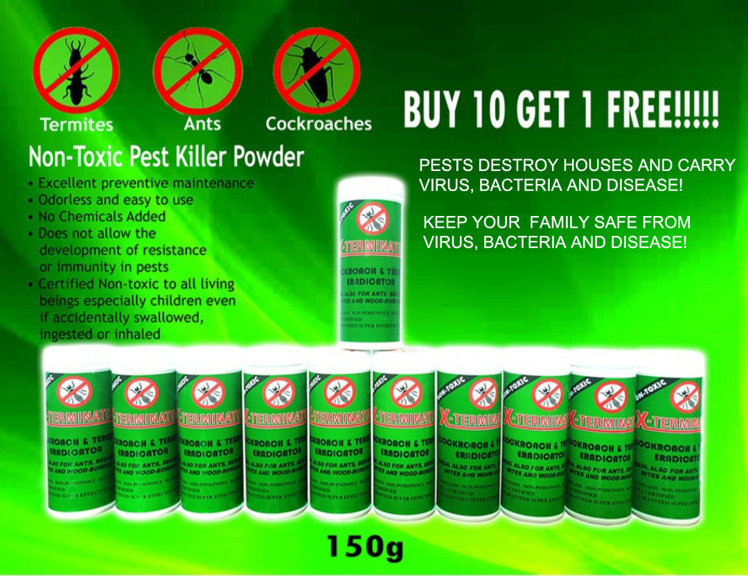 XTerminator 100% Non-Toxic All Natural Cockroach, Termite and Ant ...