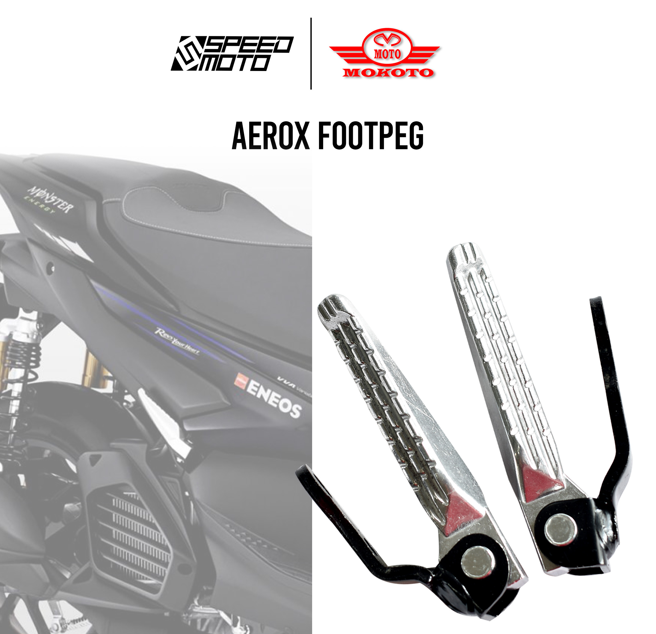 YAMAHA AEROX V1 2018 / 2019 FOOTREST ASSY ALLOY WITH BRACKET / AEROX V1 ...