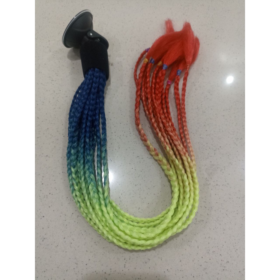 Braid Gradient Ramp Motor Helmet Braids Ponytail Helmet Hair Pigtails ...