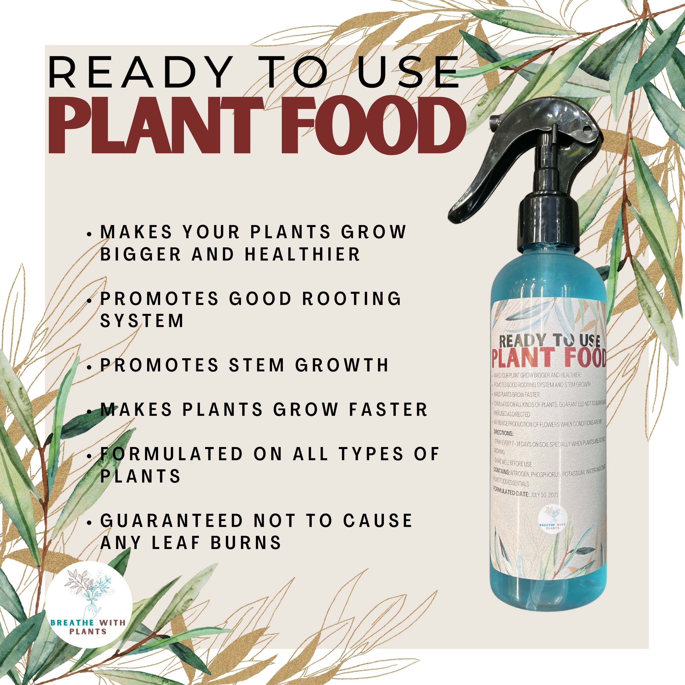 Ready to Use Plant Food | Instantly Feeds | Fertilizer for Indoor and ...