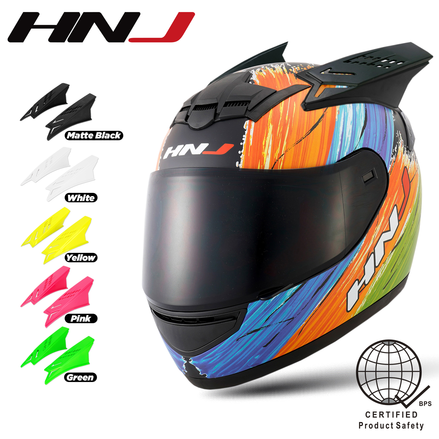 HNJ 902 PRO Motorcycle Helmets Full Face Motor Helmet Single Visor Free ...