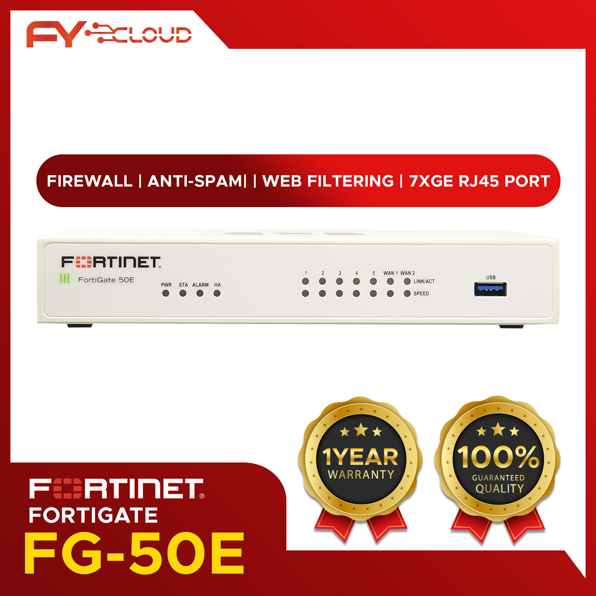 FG-50E - Fortinet NGFW Entry-level Series FortiGate 50E Fortinet FG-50E ...