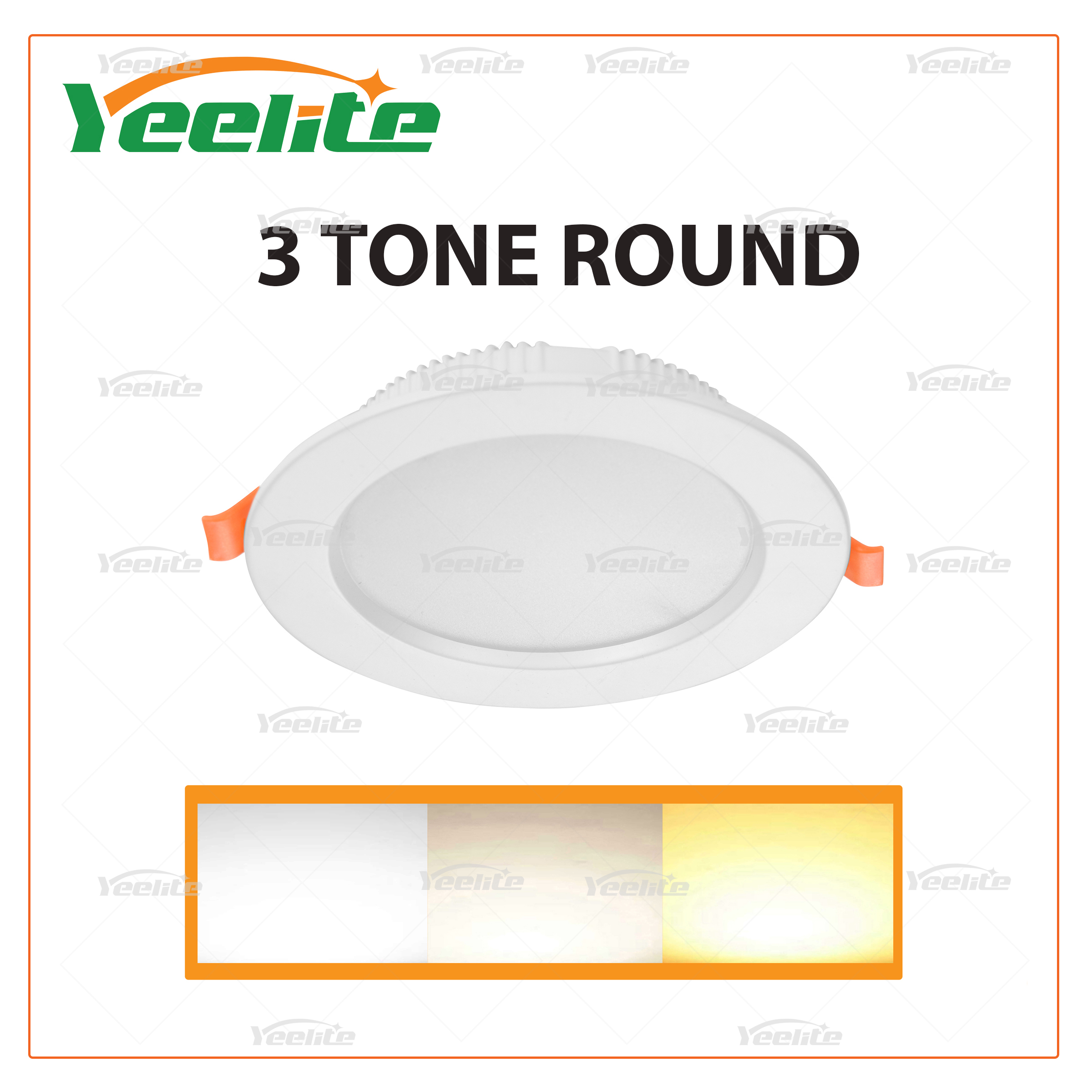 Yeelite 3-Tone 3 Way Round and Square LED Recessed Downlight Frosted ...
