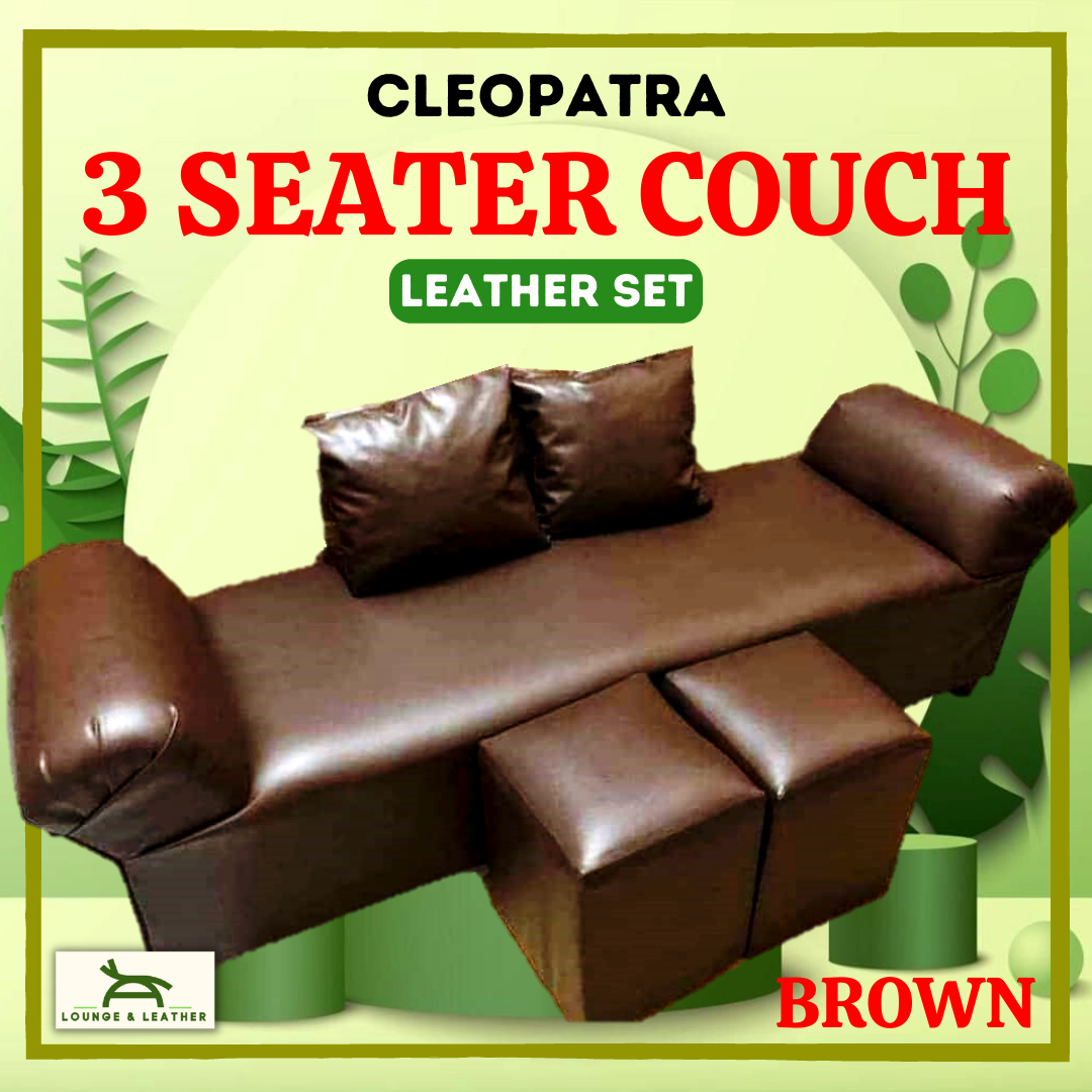 Cleopatra 3 Seater Couch Set LEATHER | Lazada PH