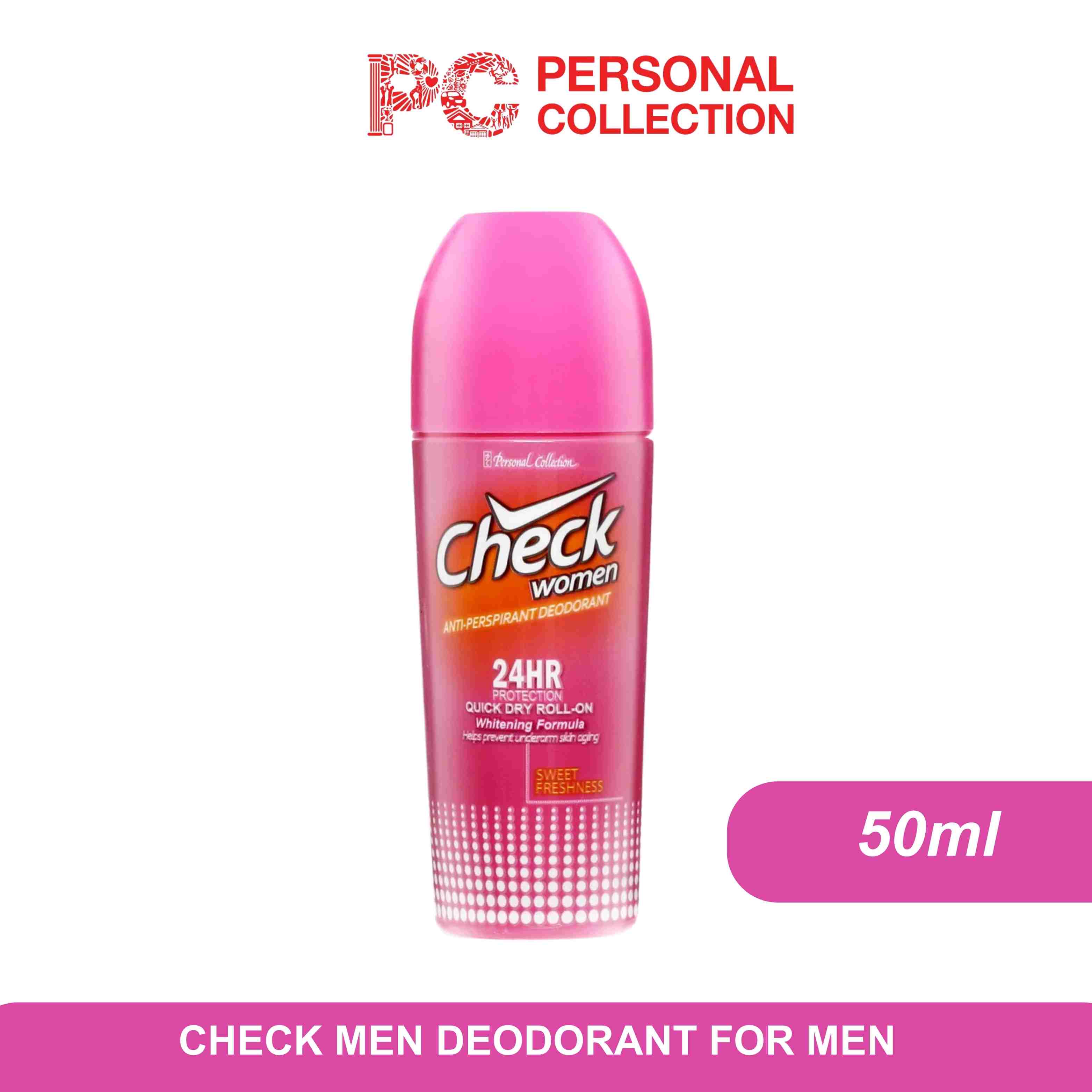 PERSONAL COLLECTION CHECK ANTI-PERSPIRANT ROLL-ON DEODORANT 50mL ...