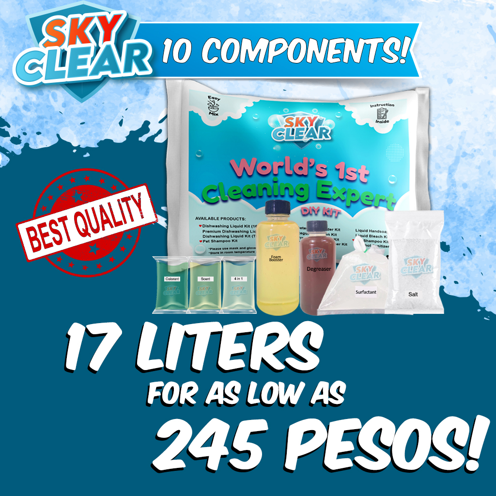 Dishwashing Liquid Kit DIY Upgraded (17 liters Yield) 10 components ...