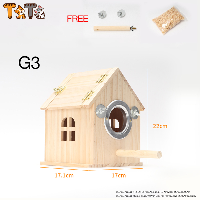 Ti Ti Bird Wooden Cage For Bird Cage Complete Set With Bird Feeder Bird ...