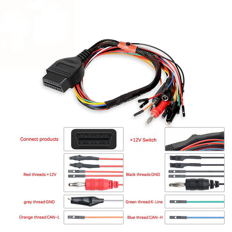 Diagnostic OBD2 Adapter MPPS V21 OBD Breakout Tricore Cable ECU Bench ...