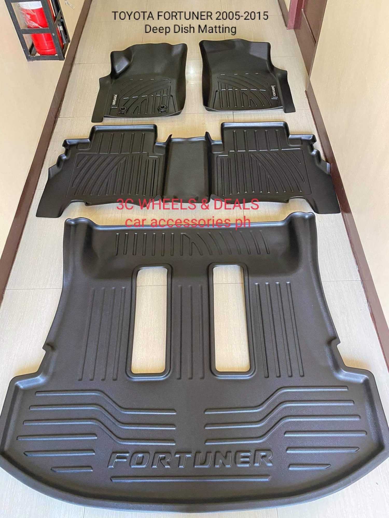 TOYOTA FORTUNER 2005-2015 DEEP DISH MATTING (complete set) | Lazada PH