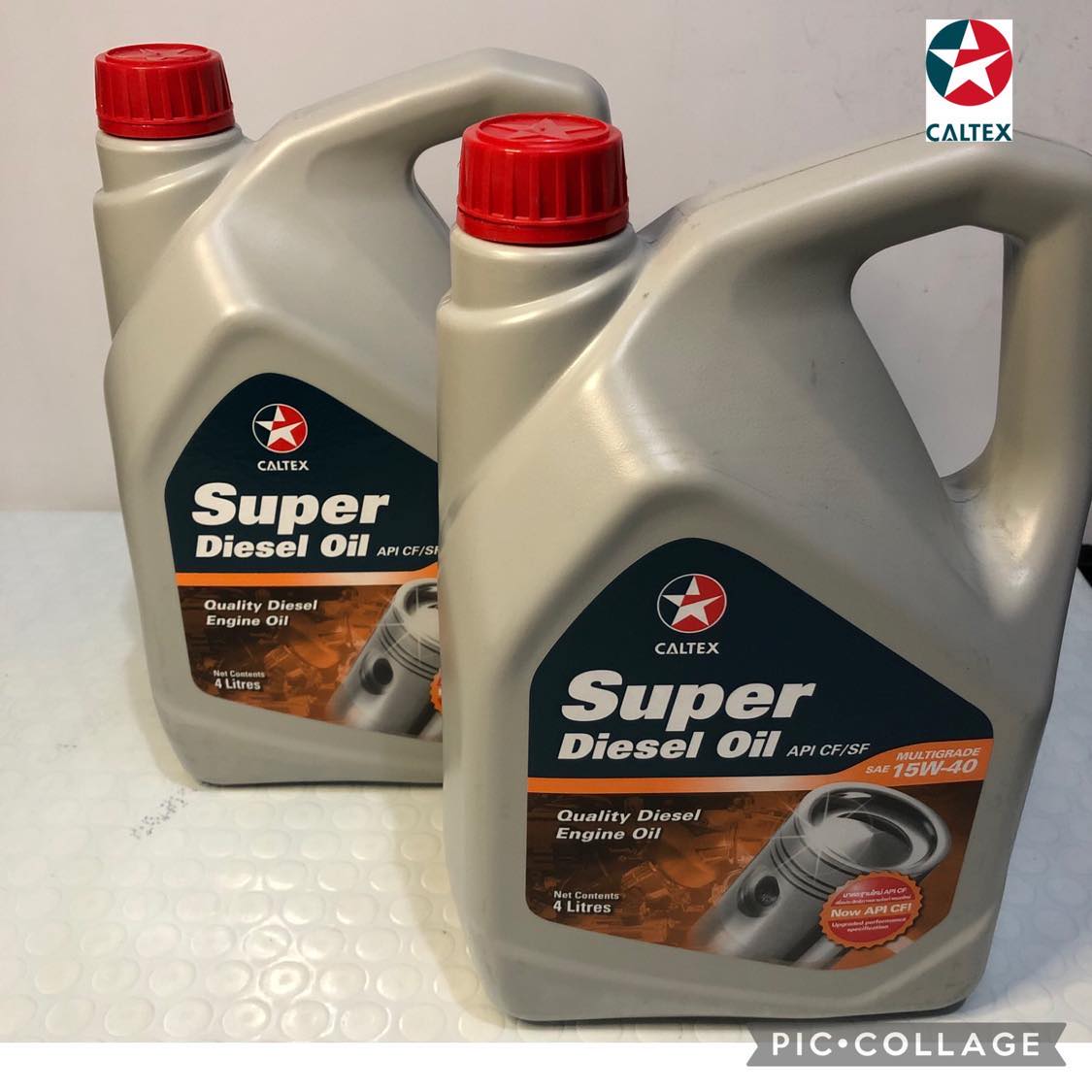 CALTEX SUPER DIESEL OIL 8 LITERS SAE 15W-40 API/SF QUALITY DIESEL ...