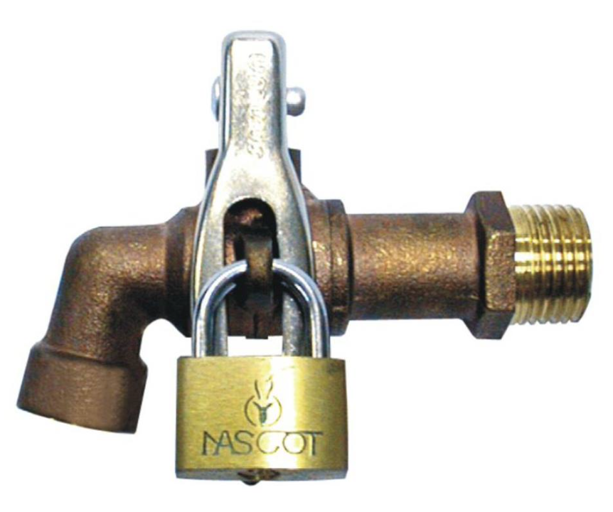 SANWA SOLID BRASS BALL FAUCET With 3 KEY PADLOCK & TEFLON - HOSE BIBB ...