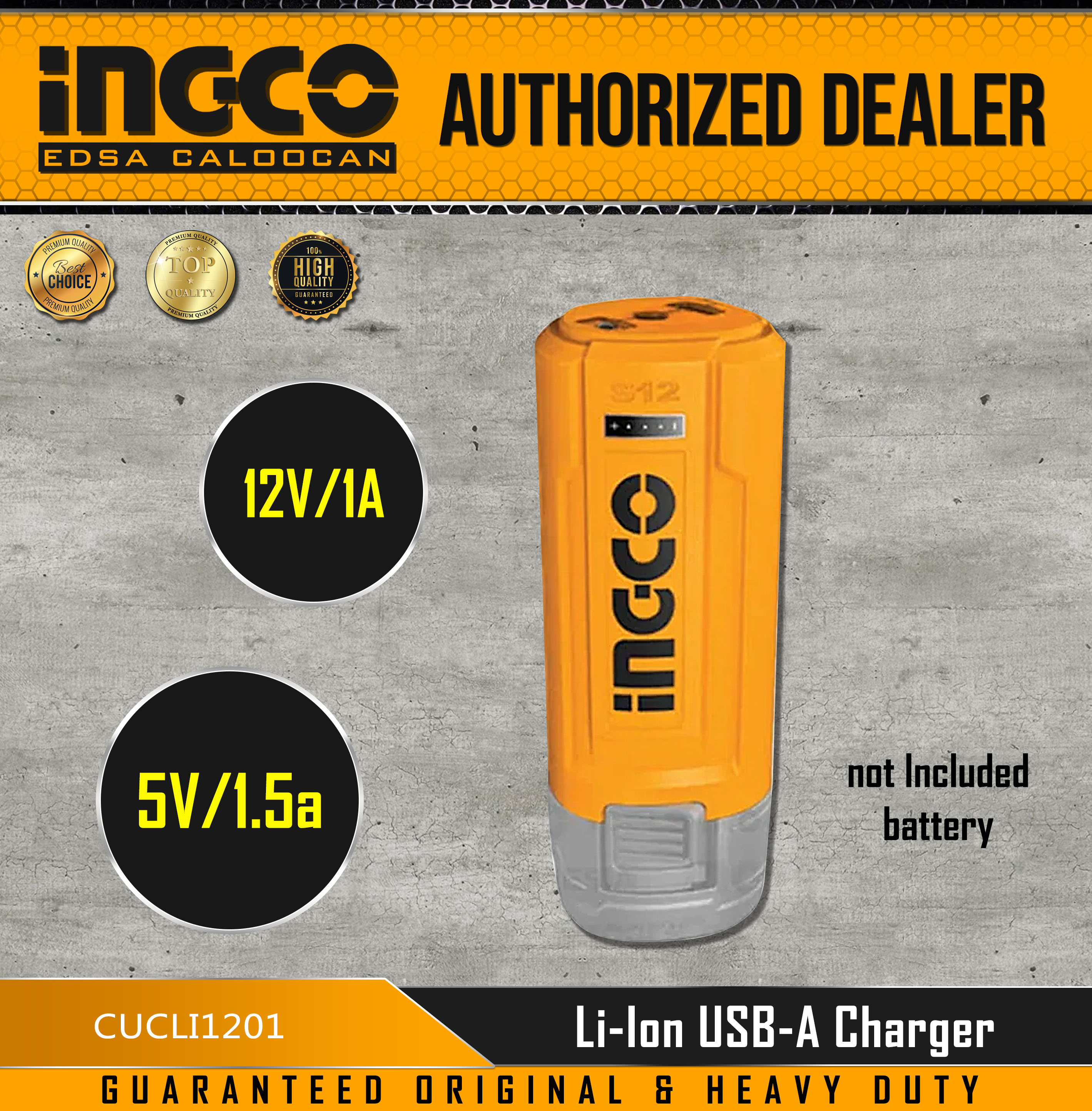 CUCLI1201 INGCO LI-ION USB-A CHARGER 12V | Lazada PH