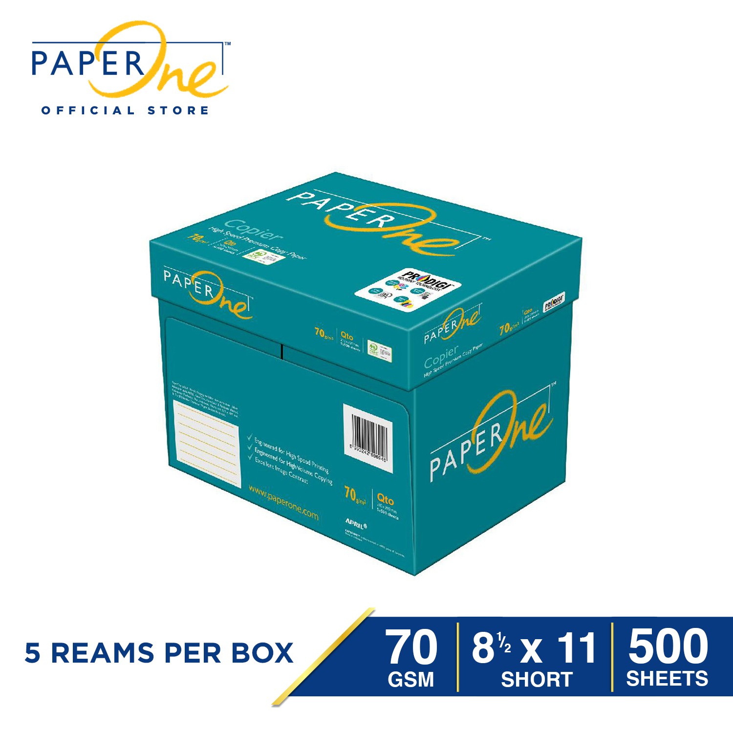 PaperOne Premium Copier Paper 70gsm 8.5x11 Qto (5 reams/box) | Lazada PH