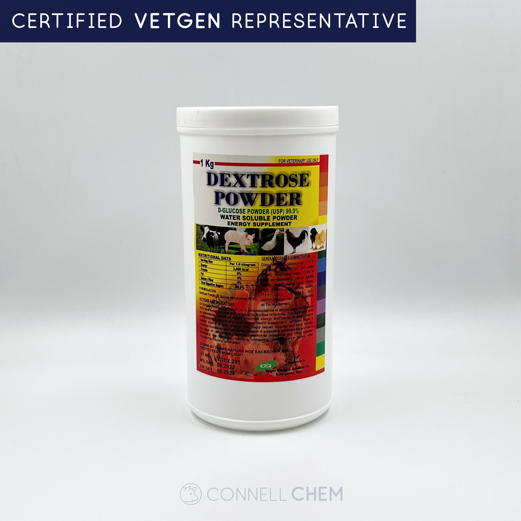 Dextrose Powder for Animals | 1Kg | Water Soluble Powder | Vet Product ...