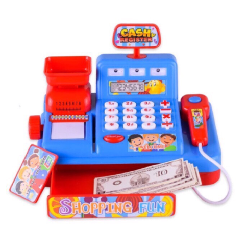 Cash Register Kids Toy Cashier Set Pretend Play Toys Supermarket Toys ...