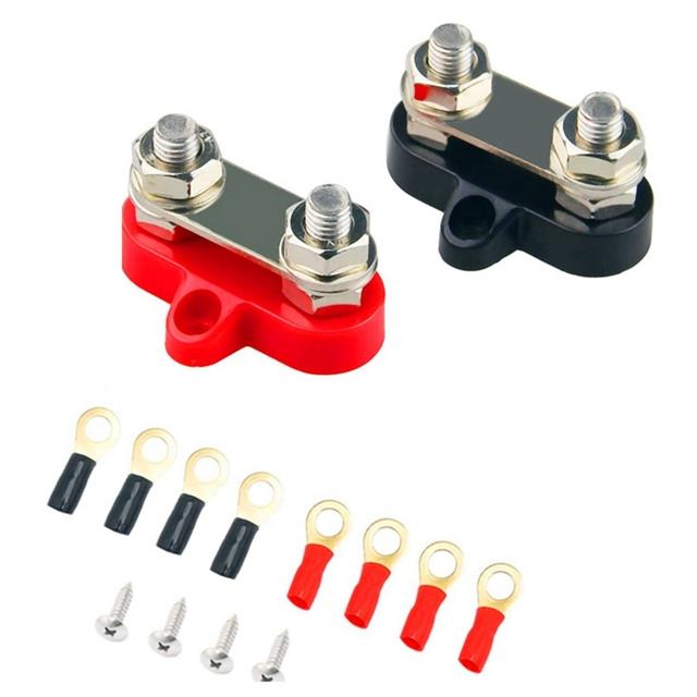M8 Dual Studs Battery Junction Post Heavy Duty 2 Studs Bus Bar Power ...