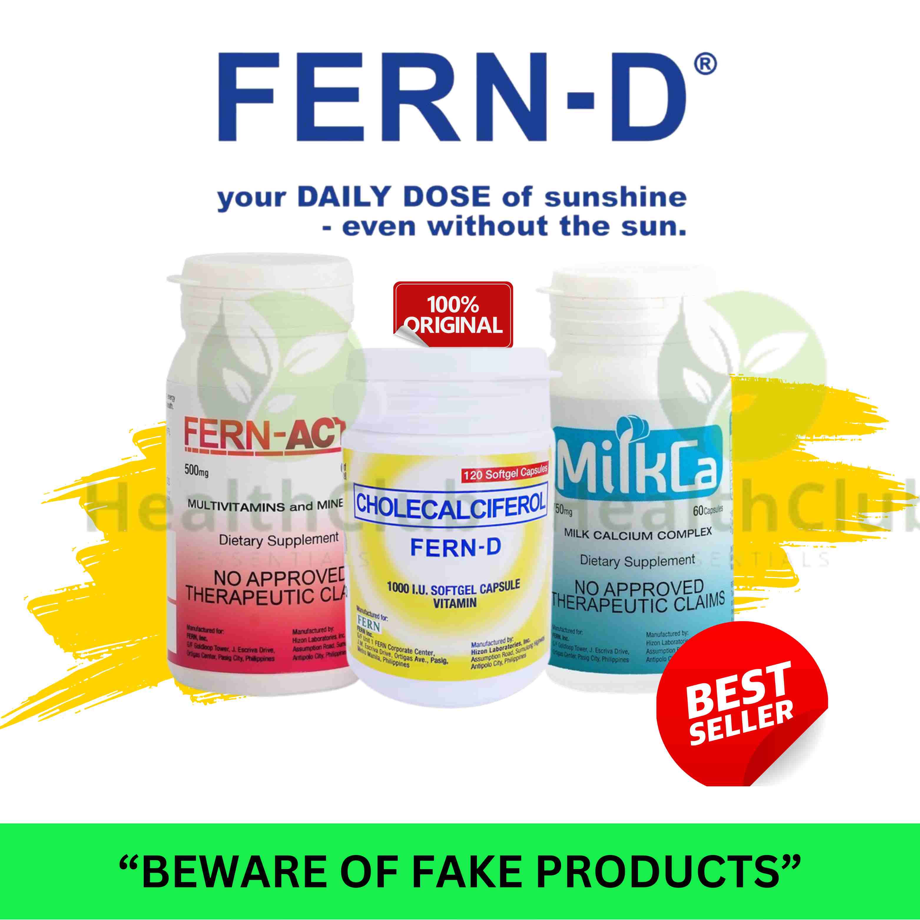 Original iFERN Vitamin D3 Fern D Vitamin D 120 Capsules (BIG) Fertility ...