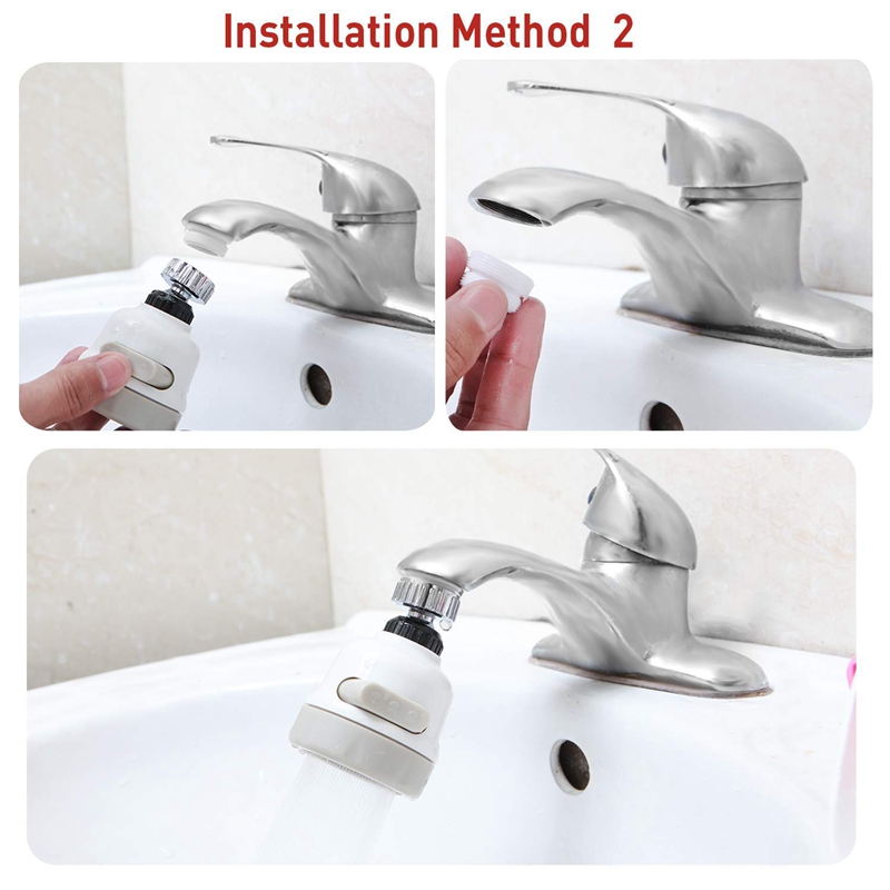 2 Pack Kitchen Water Spray Water Saving Faucet Sprayer 360 Degree ...