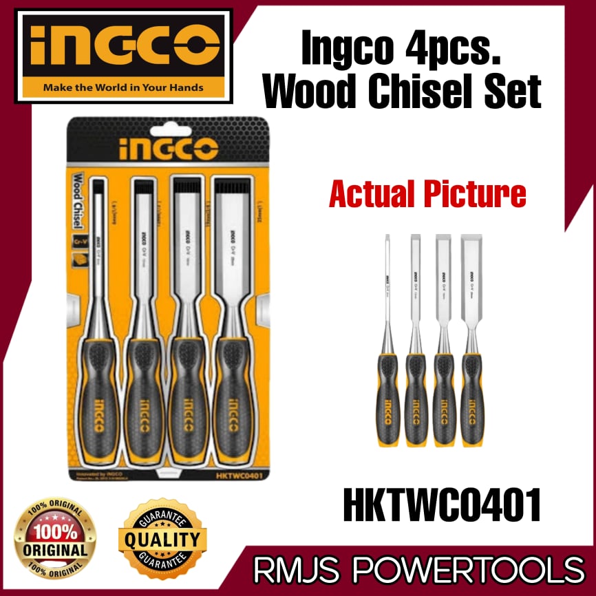 INGCO Wood Chisel 4PCS/SET Cr-V HKTWC0401 | Lazada PH