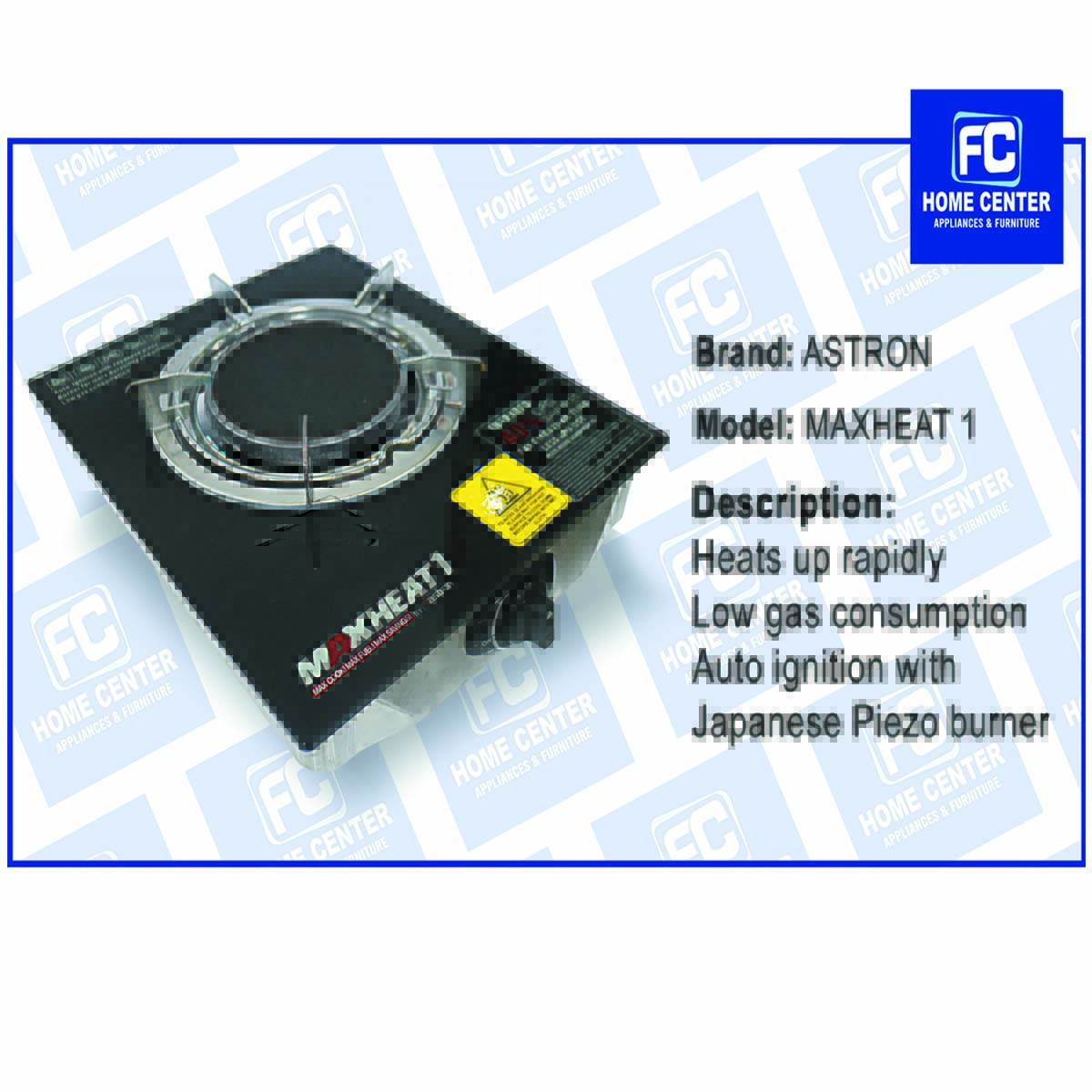 ASTRON MAXHEAT 1 SINGLE BURNER GAS STOVE | Lazada PH