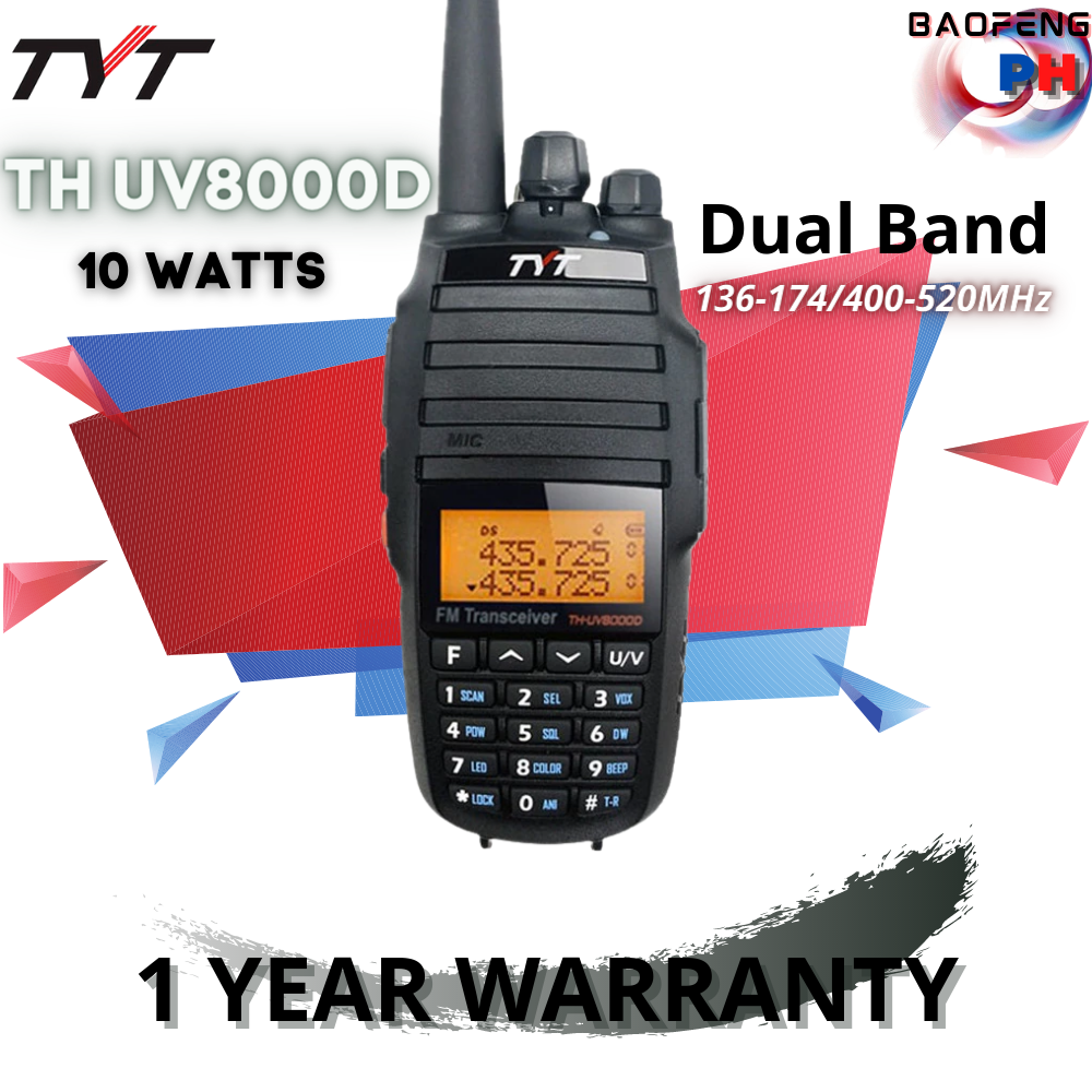 TYT TH UV8000D 10 Watts with Cross Band Repeater Two Way Radio (Black ...