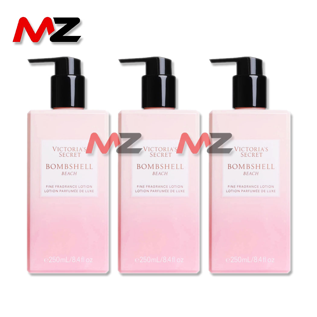 ( SET OF 3 ) Victoria's Secret Bombshell BEACH Fine Fragrance Lotion 8. ...