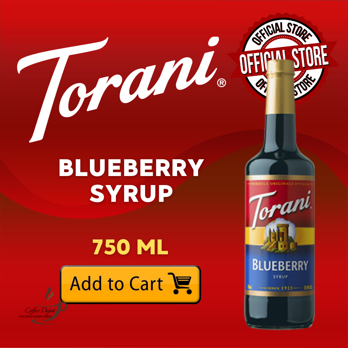 Torani Blueberry Flavoring Syrup 700ml | Lazada PH