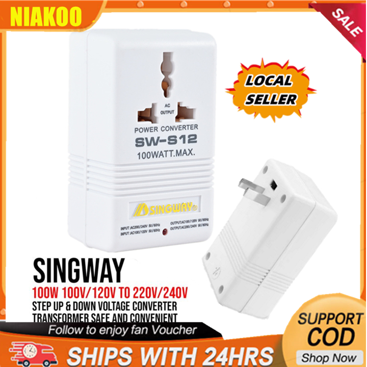 Universal AC 110V to 220V 100W Step Up Down Dual Voltage Converter ...