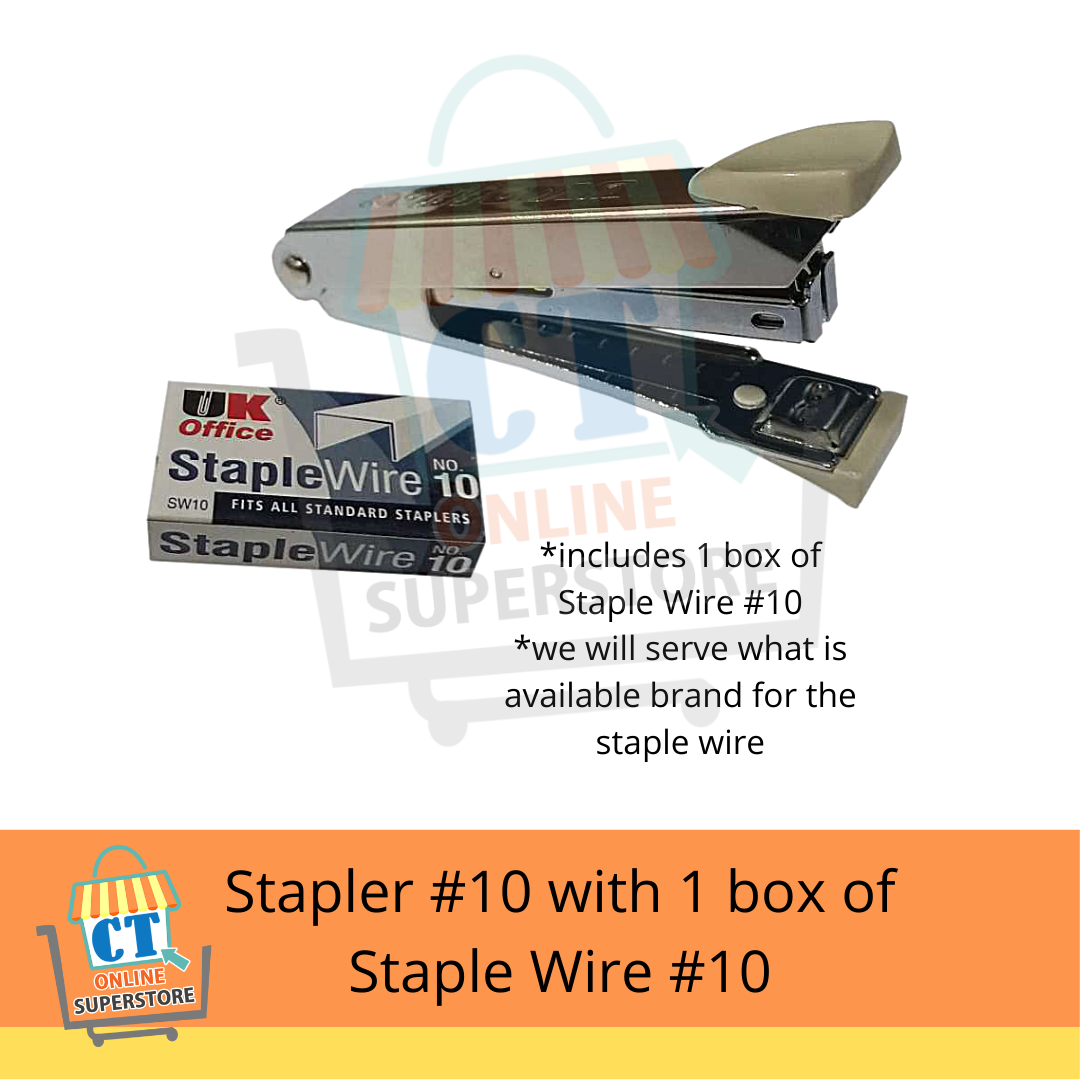 Stapler #10 with 1 box of Staple Wire #10 | Lazada PH