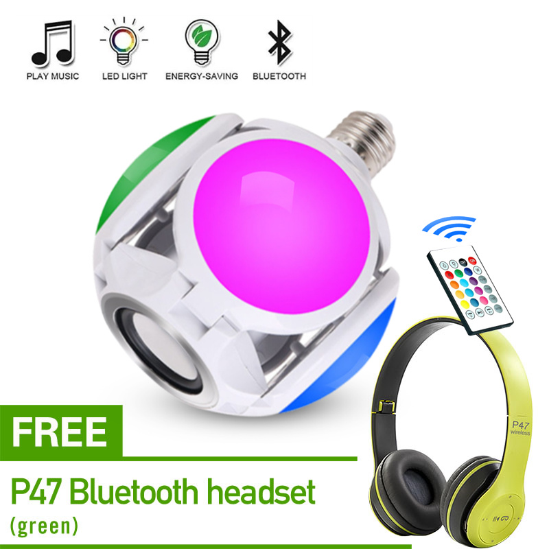 【Free P47 headphones】LED DISCO LIGHT Sound Control Rotating Magic Ball ...