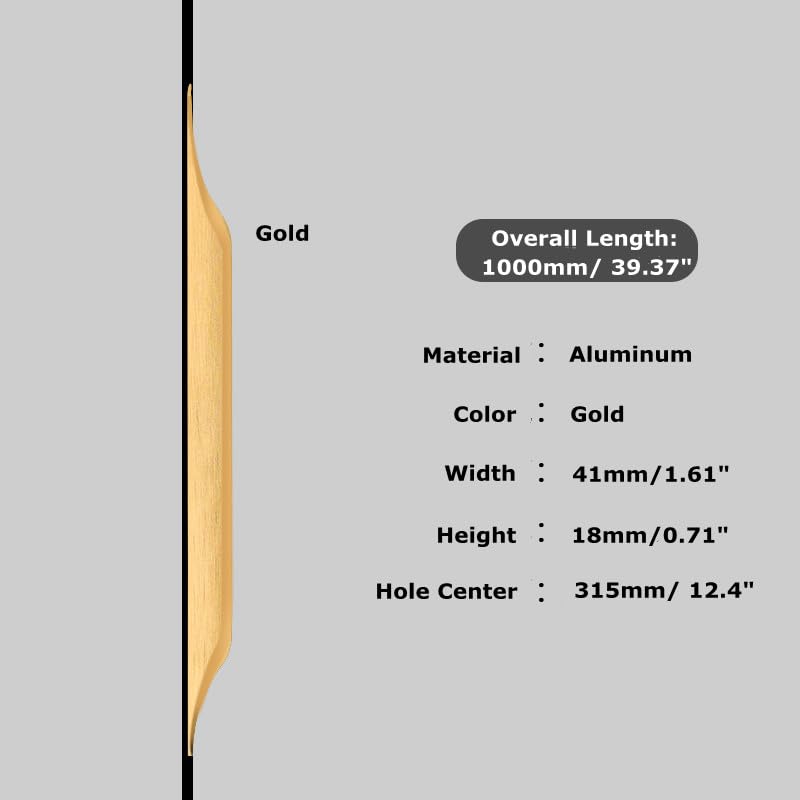 Dark Embedded Wardrobe Handle Long Invisible Handles Non-Perforated ...