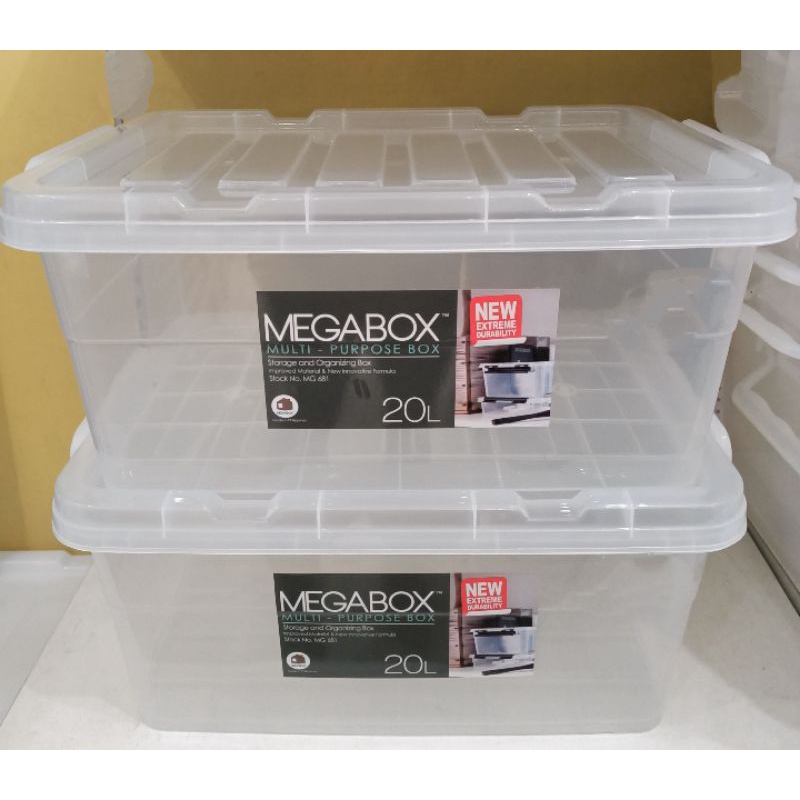 Megabox 20L Stackable Storage Box 17x12x8inches | Lazada PH