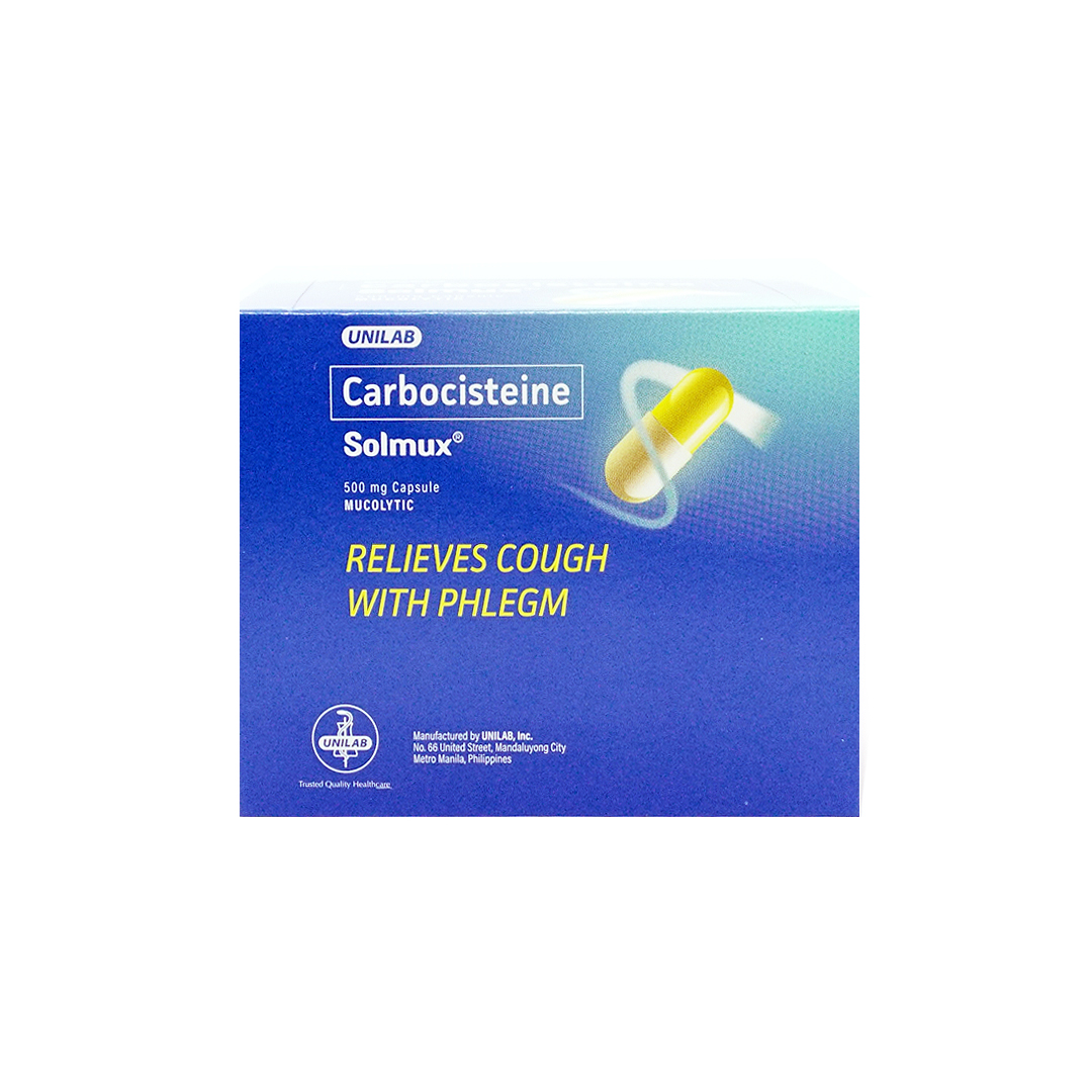 Solmux Carbocistine 500mg 10 Capsules | Lazada PH