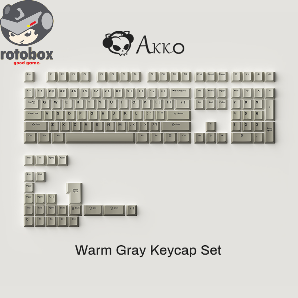 AKKO Warm Gray Keycap Set(132-key) | Lazada PH